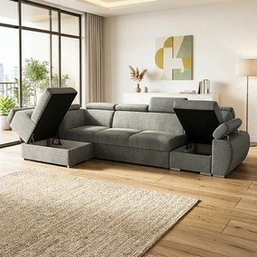 Sedací souprava BASTON | 165x320 cm | rozkládací + úložný prostor | VÝBĚR TKANIN