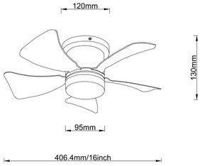 Globo 03609H - LED Stmívatelný stropní ventilátor HINES LED/10W/230V + DO hnědá