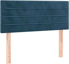 Box spring postel s matrací tmavě modrá 90x200 cm samet 3127533