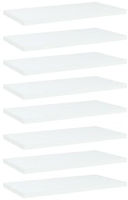 Přídavné police 8 ks bílé 40 x 20 x 1,5 cm dřevotříska - Default Title