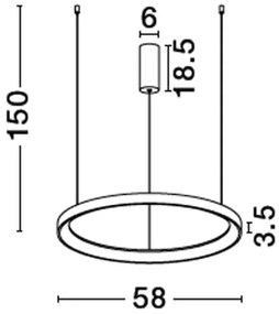 Moderní LED lustr Pertino 58 2700K černé