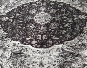 Luxusní vintage koberec šedé barvy s třásněmi Šířka: 80 cm | Délka: 150 cm