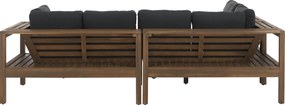 Zahradní set, akáciové dřevo, hnědá/tmavě šedá, PARAG