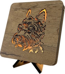 Li-Go "Teriér" lampa 19x19 cm provedení povrchu: černá s patinou