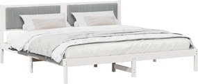 Rám postele Světle šedá 200 x 200 cm Masivní borové dřevo 3394242