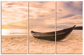 Obraz na plátně - Člun na pláži 151FB (135x90 cm)