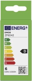 Emos lighting LED žárovka Filament Mini Globe / E27 / 5,9 W (60 W) / 806 lm / teplá bílá 1525743211