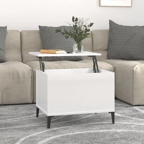 vidaXL Konferenční stolek 60x44,5x45 cm kompozitní dřevo [819578] Barva: bílá s vysokým leskem