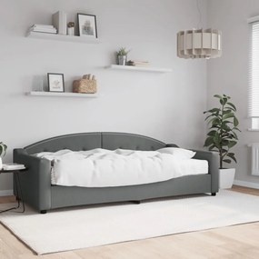 vidaXL Válenda s matrací 90 x 200 cm textil [3197512] Barva: Tmavě šedá