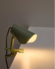Zelená kovová stolní lampa s klipem (výška 16 cm) Jula – Kave Home
