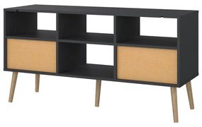 Antracitový TV stolek 117x61 cm Bodo – Tvilum