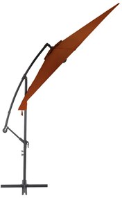 Konzolový slunečník s hliníkovou tyčí terakotový 300 cm,  313755