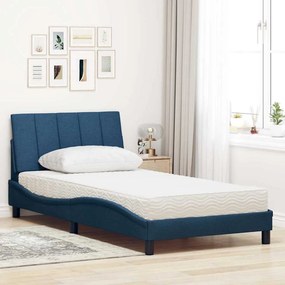 Postel s matrací Hanko modrá 100 x 200 cm textil 3310516