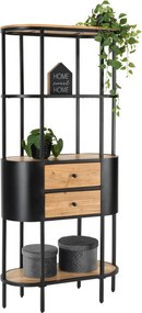 XXXLutz STOJACÍ REGÁL, černá, barvy akácie, železo, akácie, 78/172/36 cm Ambia Home - Knihovny - 001630013402