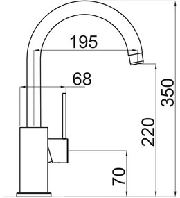 Dřezová baterie Sinks Vitalia Pureblack