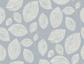 Modro-bílá vliesová tapeta na zeď, listy, EV3925, Candice Olson Casual Elegance, York