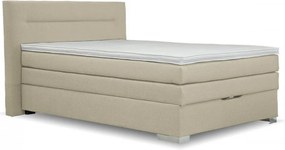 BLANÁŘ Americká postel boxspring Doria, s úložným prostorem, 140x200 cm, béžová