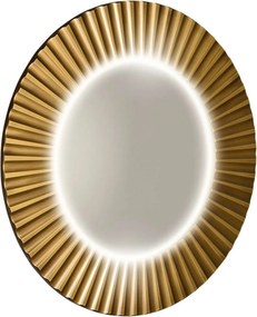 Sapho Pride - Zrcadlo Strip s LED osvětlením, průměr 90 cm, bronz PD954
