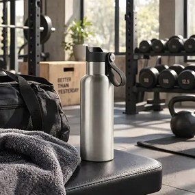 Vinga Balti stříbrná / Termoláhev / 500 ml / nerezová ocel / push víčk