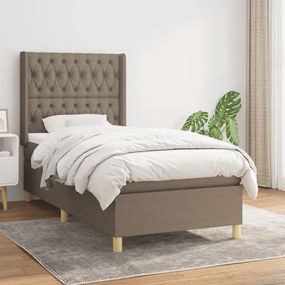 Box spring postel s matrací taupe 90x190 cm textil