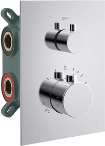 Sapho Kimura - Termostatická baterie pod omítku, box, pro 3 spotřebiče, chrom KU683