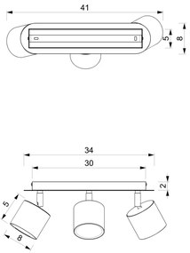 Bodové svítidlo DIXIE 3xGX53/11W/230V růžová