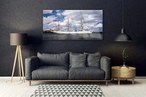 akrylový obraz Loďka Voda Krajina 120x60 cm