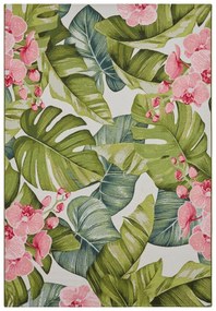 Hanse Home, Kusový koberec Flair 105615 Tropical Multicolored – na ven i na doma, 80x165, vícebarevná, chodba / předsíň