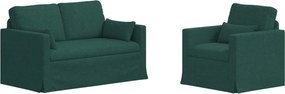Set pohovek 2 ks Tmavě zelená textil 3407496