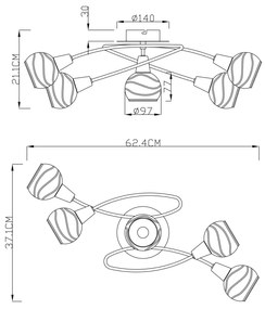 GLOBO ISLA 54347-5 Stropní svítidlo