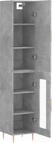 Skříň highboard betonově šedá 34,5x34x180 cm kompozitní dřevo 3199037