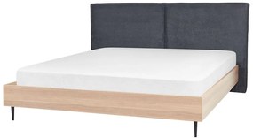 Čalouněná postel 180 x 200 cm tmavě šedá IZERNORE Beliani