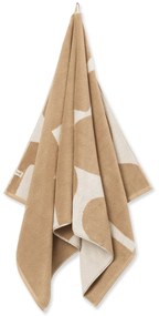 ferm LIVING Bavlněná osuška Ebb Sand 140 x 70 cm, béžová barva, textil