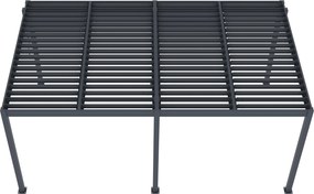 Hliníková bioklimatická pergola s lamelami BestBerg BBP-15G / 5 x 3 m / šedá