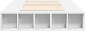 Rám postele bílý 100 x 200 cm kompozitní dřevo 3280510