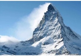 DIMEX | Samolepicí vliesová fototapeta na zeď Matterhorn MA-5-0073 | 375 x 250 cm | modrá, bílá