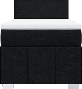 Box spring postel s matrací černá 90x200 cm textil 3286946