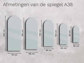 Atypické zrcadlo s LED osvětlením A38