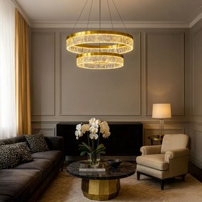 Toolight Toolight, LED závěsné osvětlení 60cm, 60W, 3000K, LHJ049-CP2, zlatá, OSW-60028