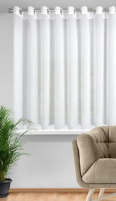 ZÁCLONA NA KROUŽCÍCH DEBRA 400X160 CM BÍLÁ