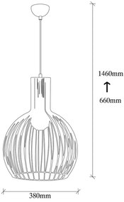 Černé závěsné svítidlo s kovovým stínidlem ø 38 cm Fellini – Opviq lights