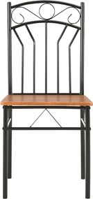Jídelní židle 6 ks hnědé MDF 281397