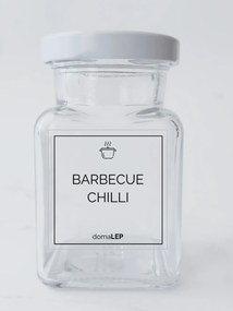 Samolepka na kořenky BARBECUE CHILLI průhledná 5 × 5 cm základní písmo