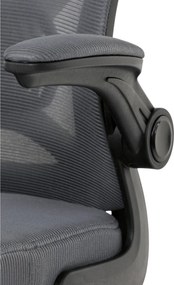 Ergonomická kancelářská židle ALEXANDRE - šedá síťovina