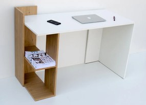 Casarredo Pracovní stůl OMENA SHELF, barva sonoma/bílá