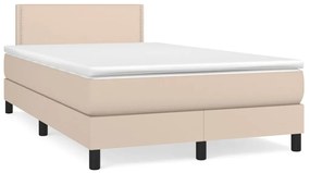 vidaXL Box spring postel s matrací cappuccino 120x190 cm umělá kůže