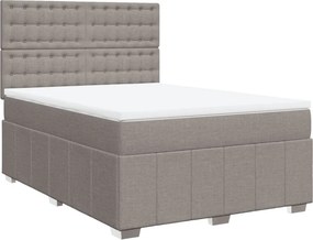 Box spring postel s matrací taupe 140x190 cm textil 3291681
