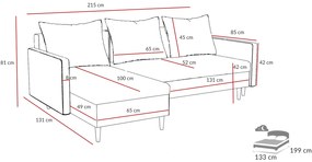 Moderní rozkládací sedací souprava Hope, zelená Manila