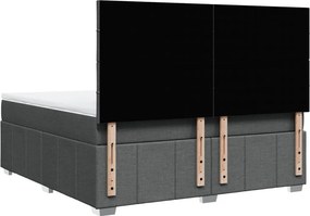 Box spring postel s matrací tmavě šedá 180x200 cm textil 3291748