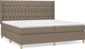 Box spring postel s matrací taupe 200x200 cm textil 3132261